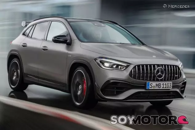 Mersedes-AMG GLA 45 S 4MATIC + 2020: öz kategoriýasynyň şasy