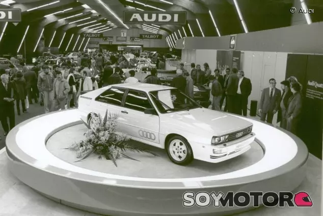 Ang Audi Quattro, sa pagtatanghal nito sa 1980 Geneva Motor Show