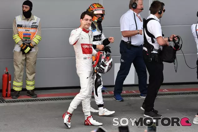 Charles Leclerc v Baku