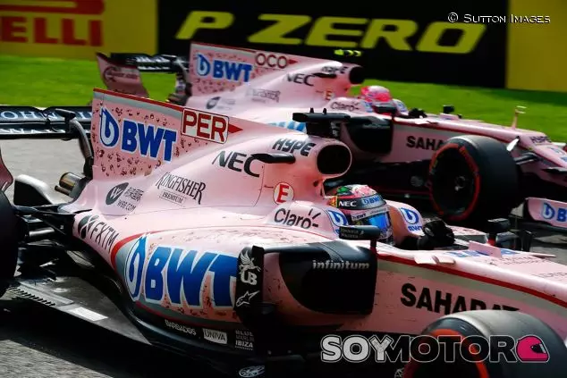 Sergio Pérez thiab Esteban Ocon hauv Belgium - SoyMotor