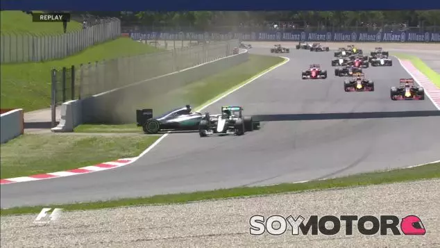 Hamilton tụfuru njikwa wee daa Rosberg na Montmeló - LaF1