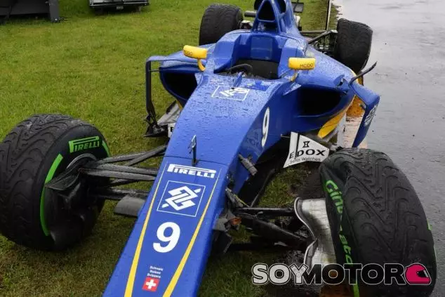 Umu ndi momwe galimoto ya Marcus Ericsson idathera - SoyMotor