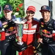 Ba iad Vettel, Kvyat agus Ricciardo na príomhghnéithe de rás iontach - LaF1