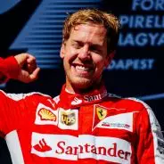 Sebastian Vettel comemorando sua vitória no GP da Hungria - LaF1