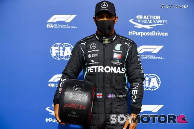 Hamilton's Pole thiab Ferrari qhov kev puas tsuaj hauv Belgium; Sainz 7