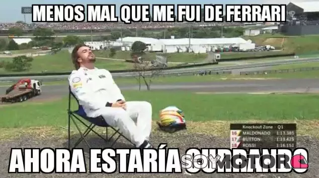 Alonso 1-chorakdagi buzilishdan so'ng quyoshdagi shanba kuni xotiralari - LaF1