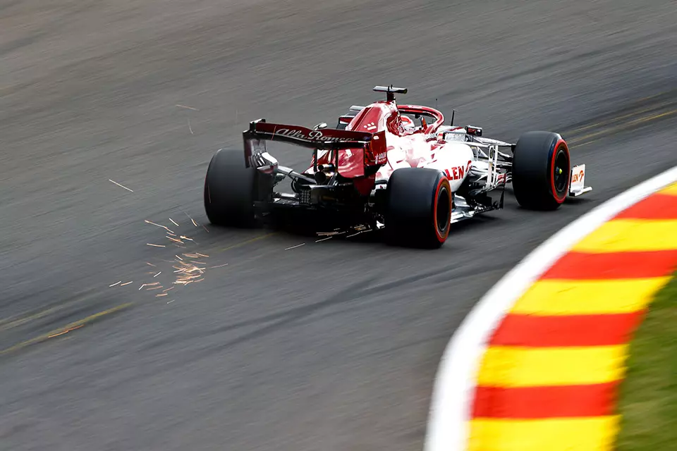 Alfa Romeo vid Belgiens GP F1 2020: Lördag