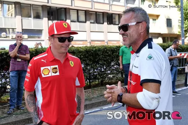 Kimi Räikkönen ug Beat Zehnder sa Milan