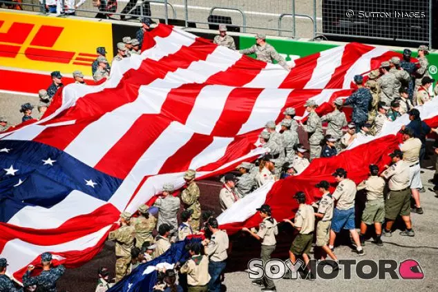 United States flag in Austin