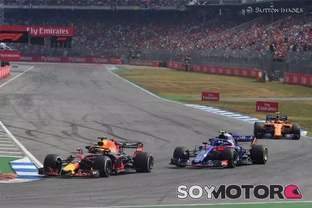 Daniel Ricciardo a Pierre Gasly v Hockenheimu