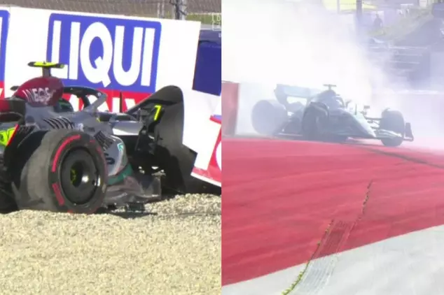 Hamilton a Russell Crash beim Verstappen Haus an der Tribün feiert -SoyMotor.com