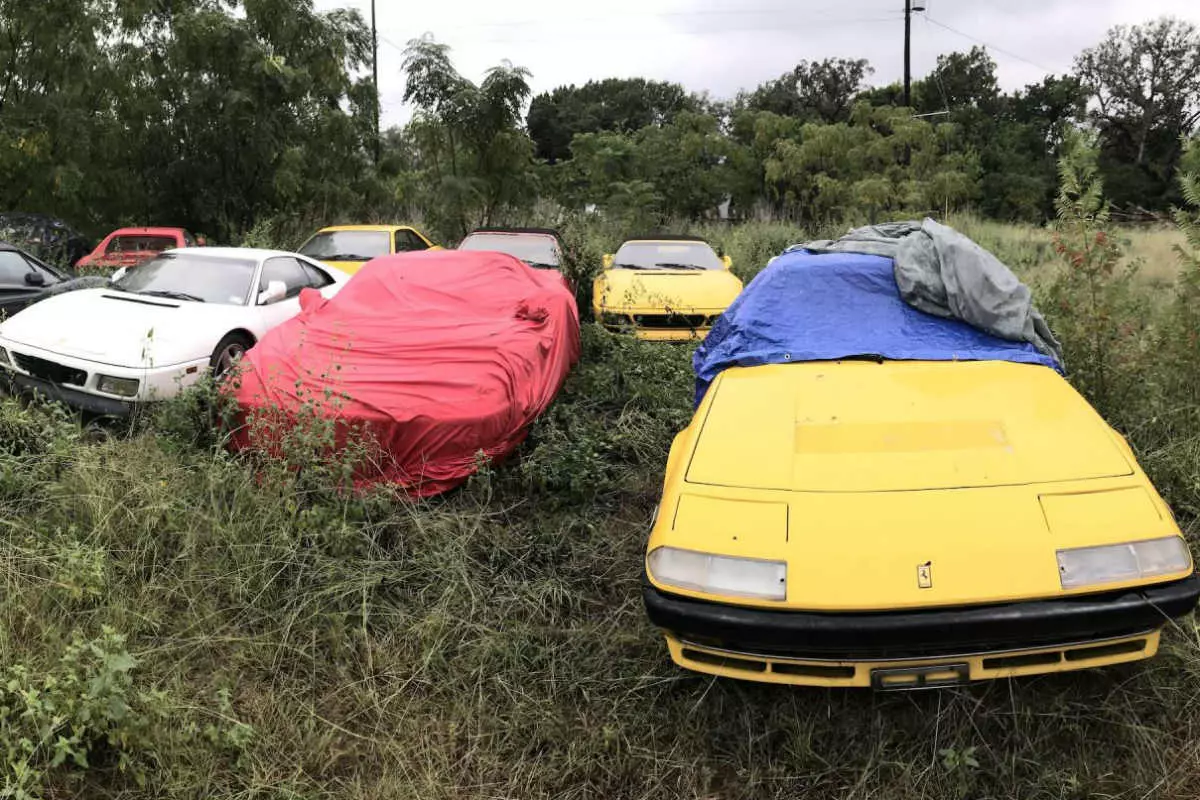 Vad gör en övergiven Ferrari-samling på landsbygden?