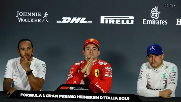 Bottas, Hamilton et Leclerc à Monza - SoyMotor