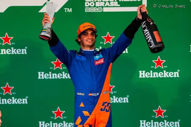 Sainz ati nigbati Alonso ko tẹ lori podium Brazil boya