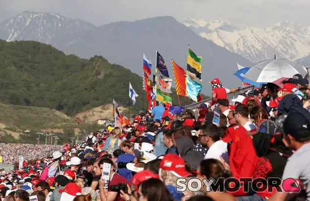 Aanhangers in Sochi