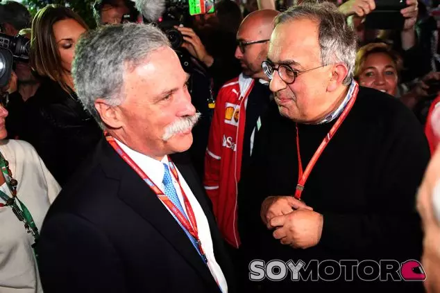 Chase Carey og Sergio Marchionne i Monza