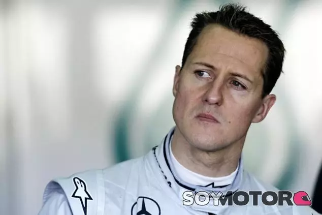 Michael Schumacher hauv ib daim duab hauv nws lub sijhawm ntawm Mercedes