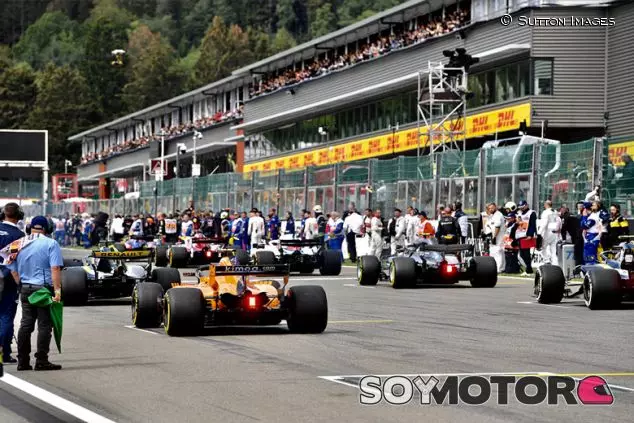 Single-seaters op de grid in Spa