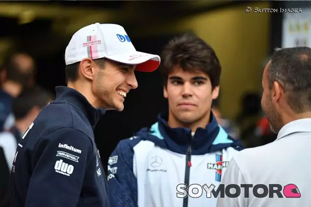 Esteban Ocon a Lance Stroll zu Monza