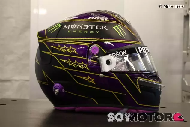 Mercedes revela o casco de Hamilton 2021