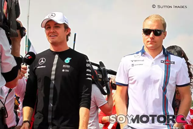 Nico Rosberg 和 Valtteri Bottas 在墨西哥