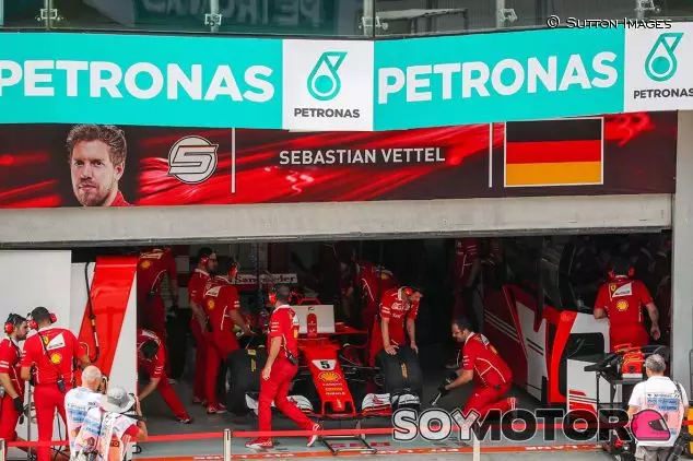 Sebastian Vettel's SF70-H at Sepang