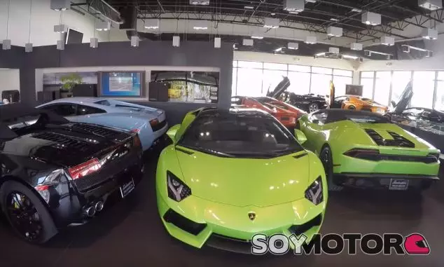 Lamborghini ၃၈ စီးနှင့် အခြားပြိုင်ကားကား ၁၁ စီးတို့သည် Palm Beach ရှိ အမှတ်တံဆိပ်၏အရောင်းဆိုင်တွင် ခိုလှုံခဲ့ကြသည်။