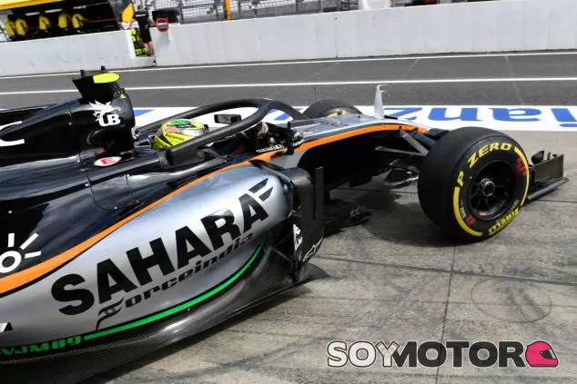 Перэс, тэстуючы halo з Force India у Японіі 2016