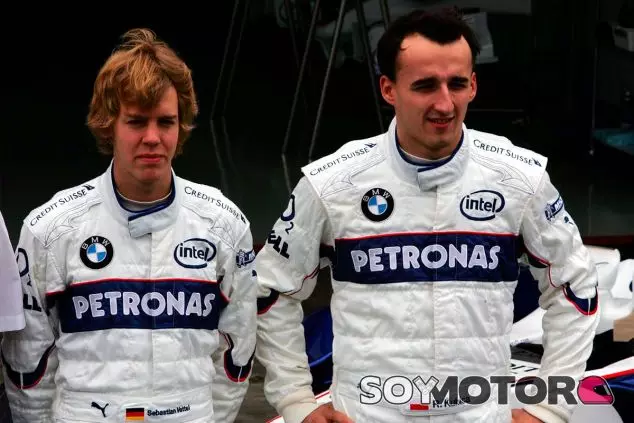 Sebastian Vettel en Robert Kubica yn Brazylje