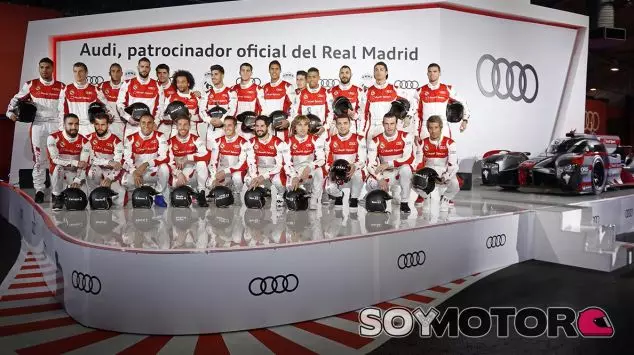 Le Real Madrid récupère ses nouvelles Audi en karting Carlos Sainz