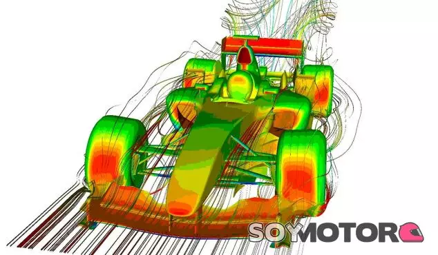 1 Formulako auto baten CFD irudia - LaF1