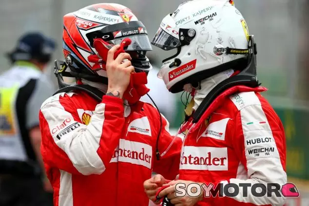 Kimi Raikkonen da Sebastian Vettel - LaF1.es