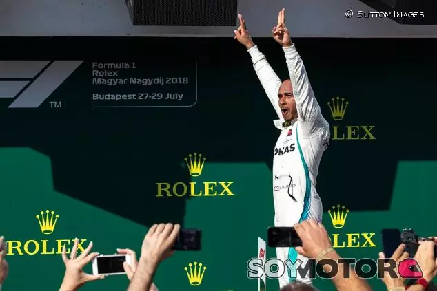 Lewis Hamilton, víťazný v GP Maďarska - SoyMotor