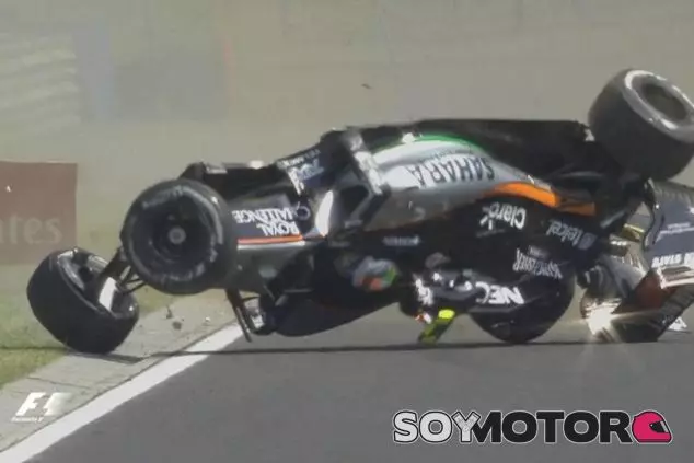 Accidente de Sergio Pérez en Hungría - LaF1.es