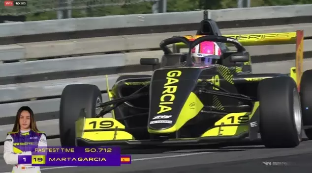 García schittert op Norisring en behaalt zijn eerste pole in de W Series