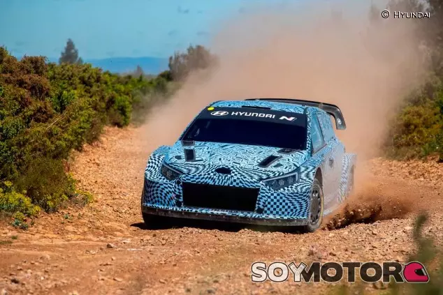 De nieuwe Hyundai Rally 1, test in Frankrijk