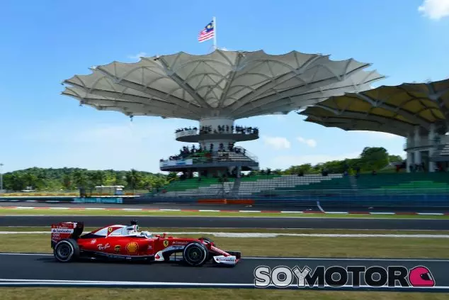 Vettel během GP Malajsie 2016