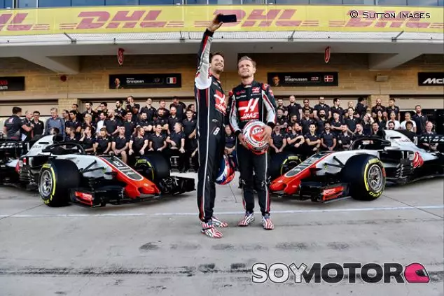 Romain Grosjean ak Kevin Magnussen nan Austin