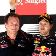 Podium Singapur mit Alonso, Horner, Vettel und Räikkönen - LaF1