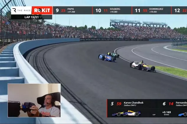 Fernando Alonso în Indianapolisul virtual