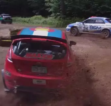 Diferentes linhas em carros de rally