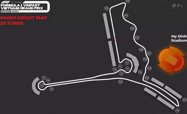 Nouveau plan du circuit du Vietnam avec la courbe supplémentaire ajoutée