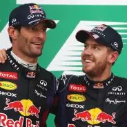 Mark Webber, Sebastian Vettel i Fernando Alonso al podi d'Interlagos