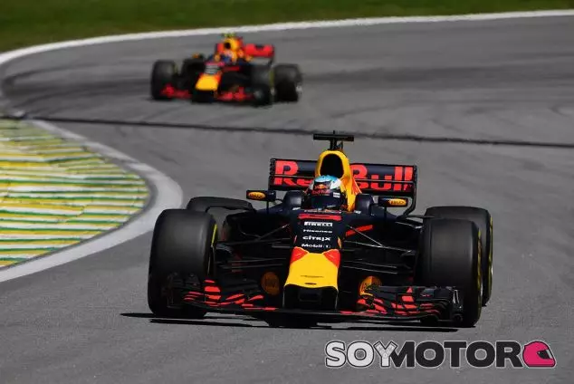 Daniel Ricciardo and Max Verstappen in Brazil