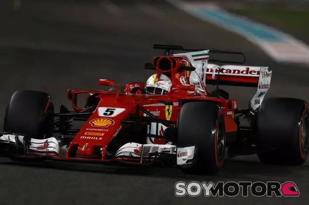 Sebastian Vettel li Yas Marina