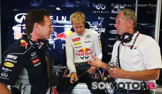 Sebastian Vettel خىرىستىيان ھورنېر ۋە Helmut Marko - LaF1