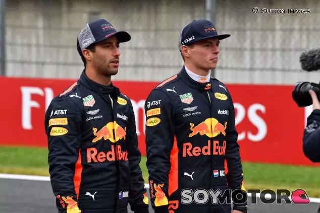 Daniel Ricciardo en Max Verstappen