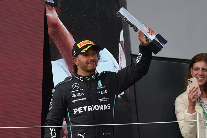 Hamilton back on the podium at home: