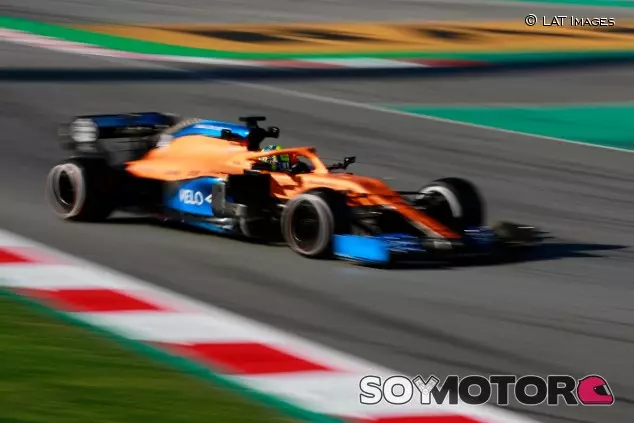 Lando Norris muri Barcelona