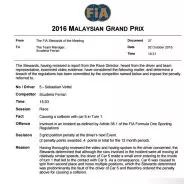 Documento oficial da FIA e imaxe do accidente - LaF1